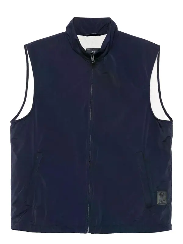 FAY Logo-patch Gilet - Blue