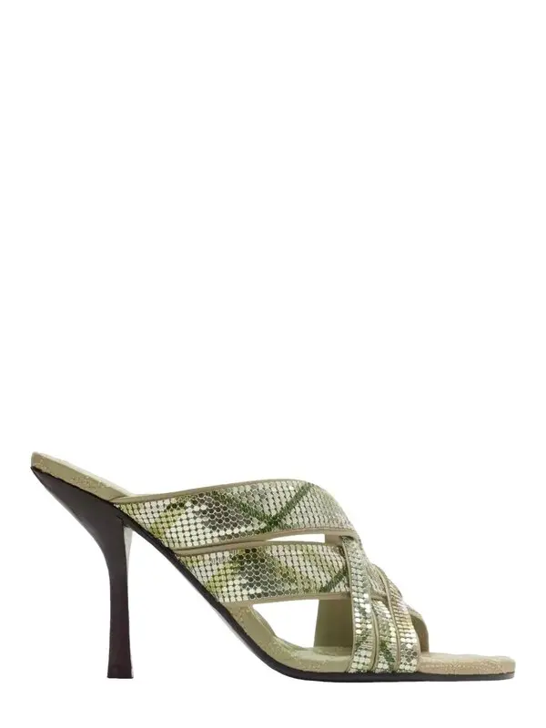 Burberry 90mm Checked Sandals - Neutrals