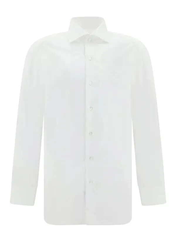 FINAMORE 1925 Spread-collar Shirt - White