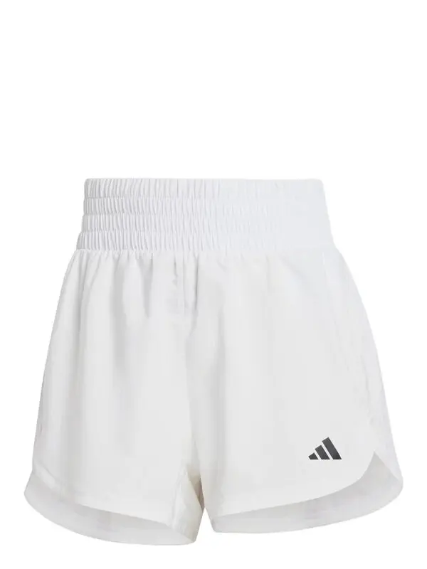 Adidas Pacer Training 3-stripes Woven High-rise Shorts - White / White