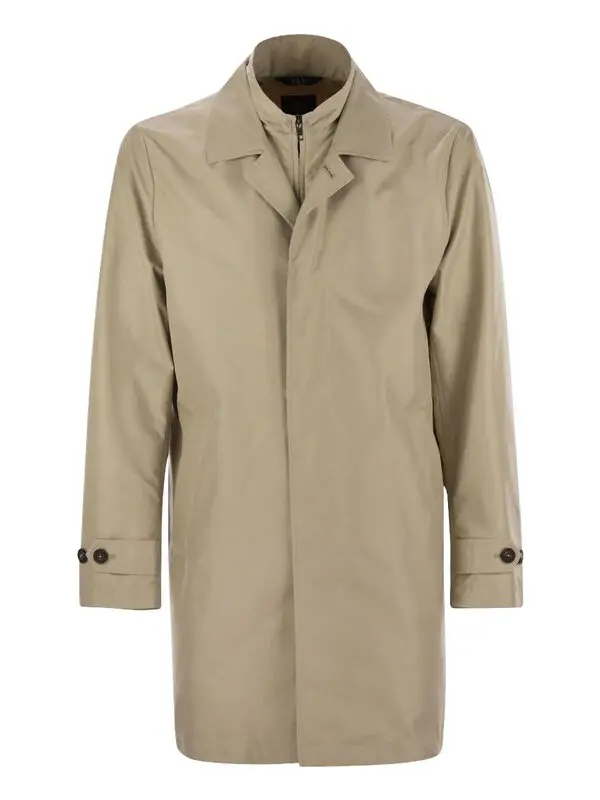 FAY Morning Coat In Technical Cotton - Beige