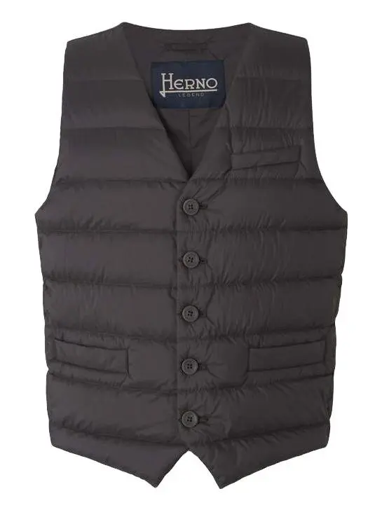 Herno Legend Line Quilted Vest - Antracite Grey