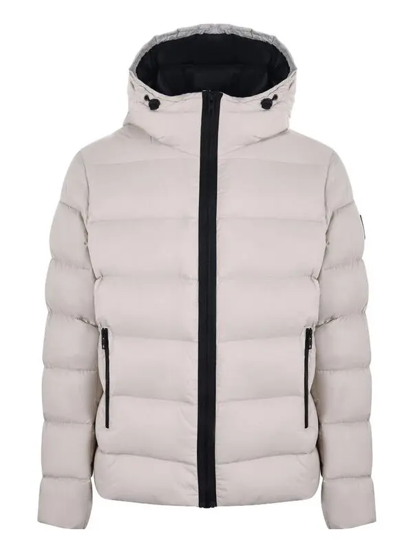 FAY Quilted Nylon Down Jacket - Beige