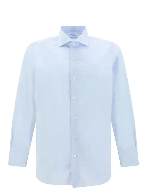 FINAMORE 1925 Spread-collar Shirt - Blue