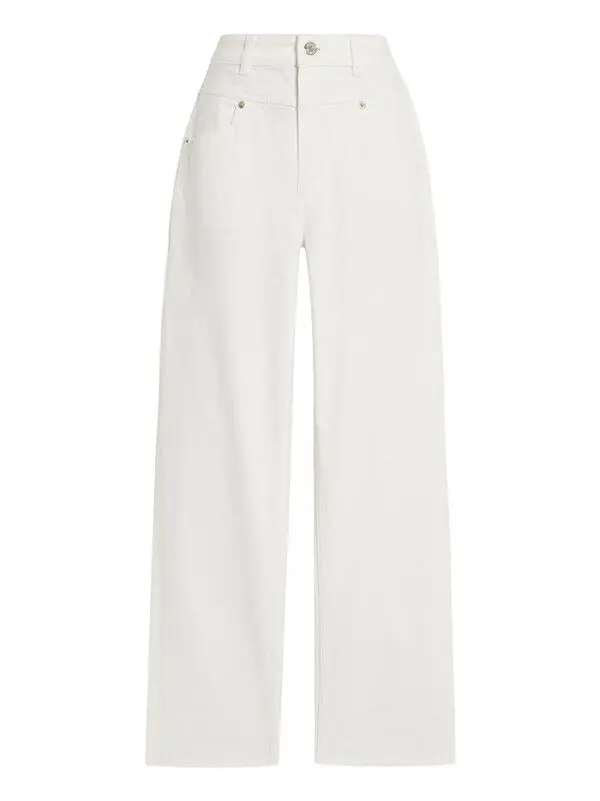 Maje High-rise Straight-leg Jeans - White