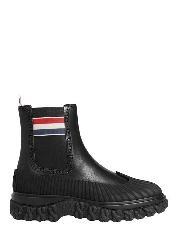 Thom Browne Leather Chelsea Boots - Black