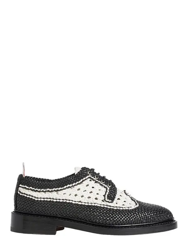 Thom Browne Woven Leather Brogues - Black