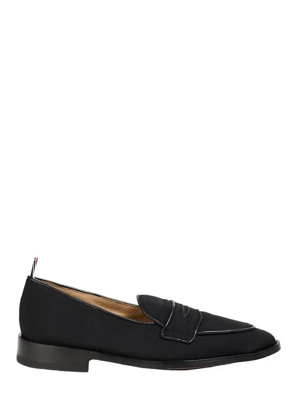 Thom Browne Grosgrain Penny Loafers - Black