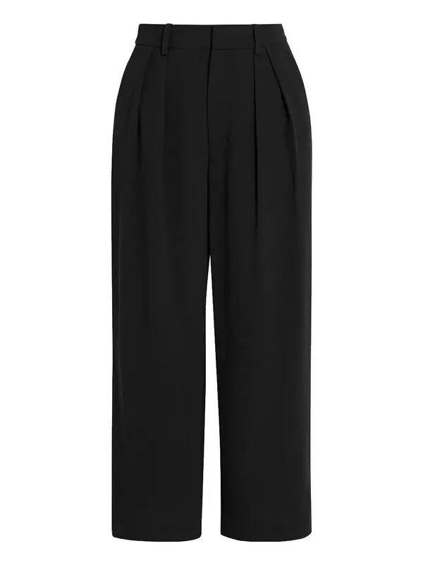 Alice + Olivia Pompey Cropped Wide-leg Pants - Black