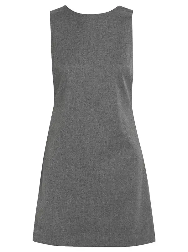 Alice + Olivia Coley Two-tone Crepe Mini Dress - Dark Gray