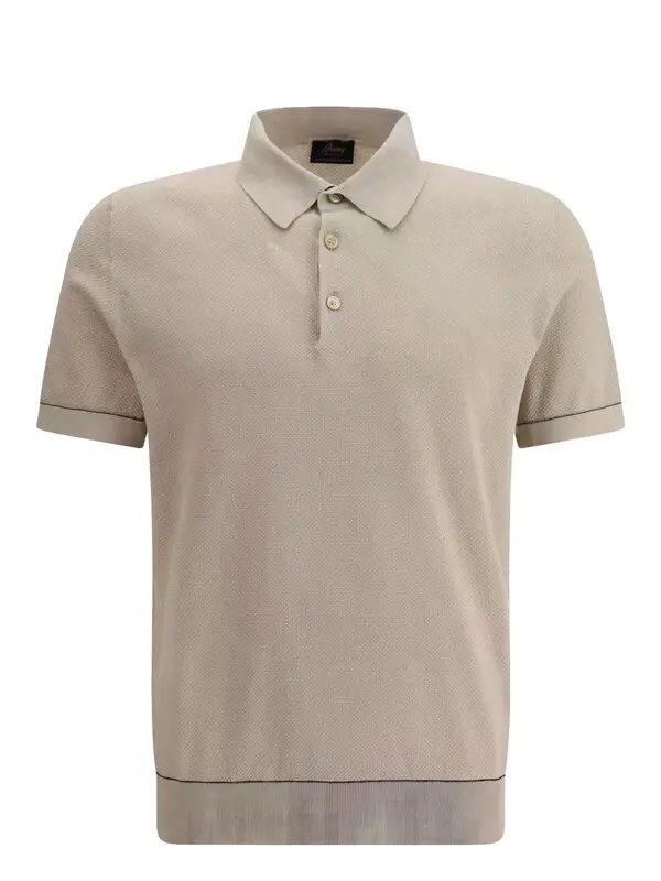 Brioni Cotton Polo Shirt - Neutrals