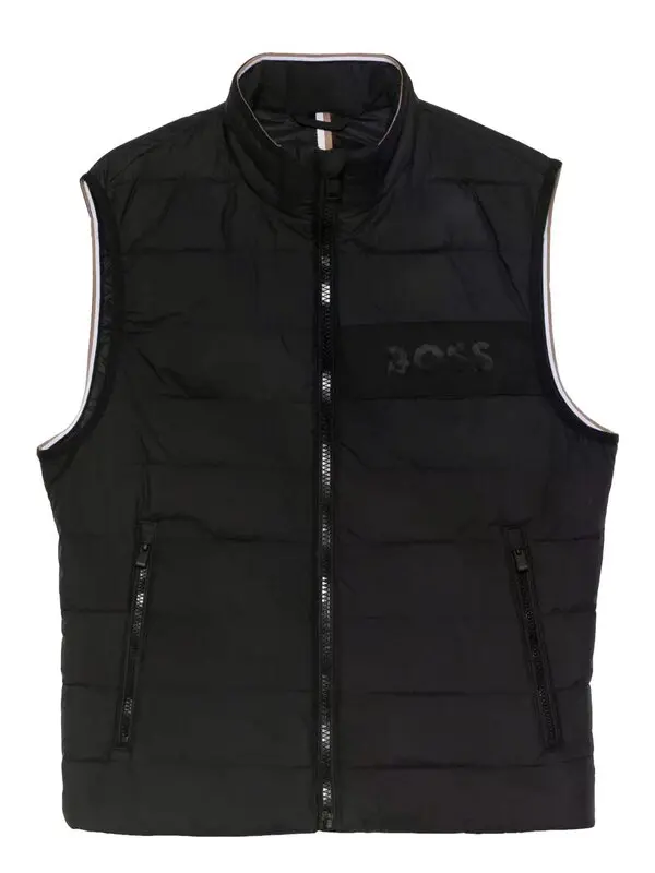 Hugo Boss Logo Water-repellent Gilet - Black