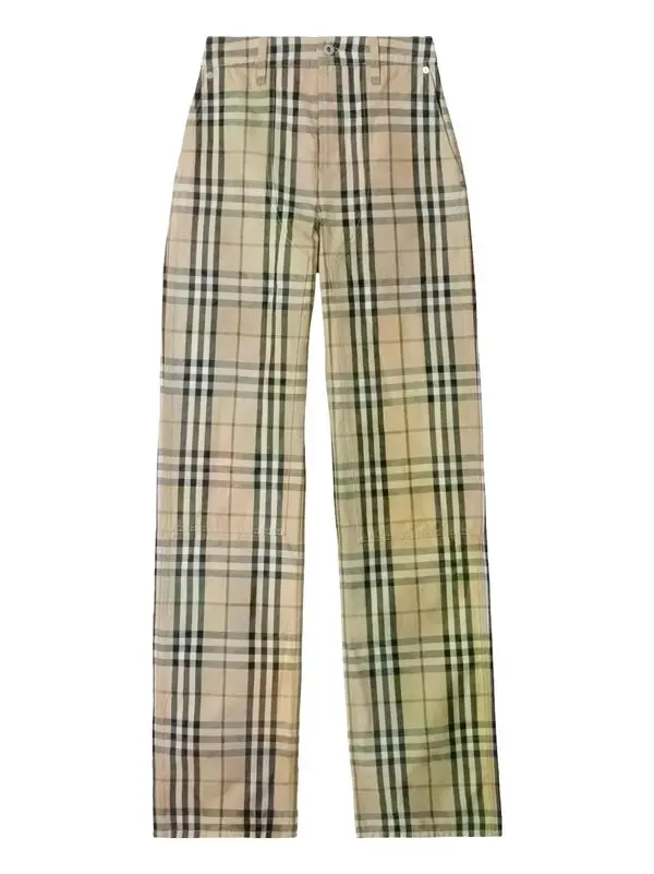 Burberry Check Pattern Jeans - Neutrals