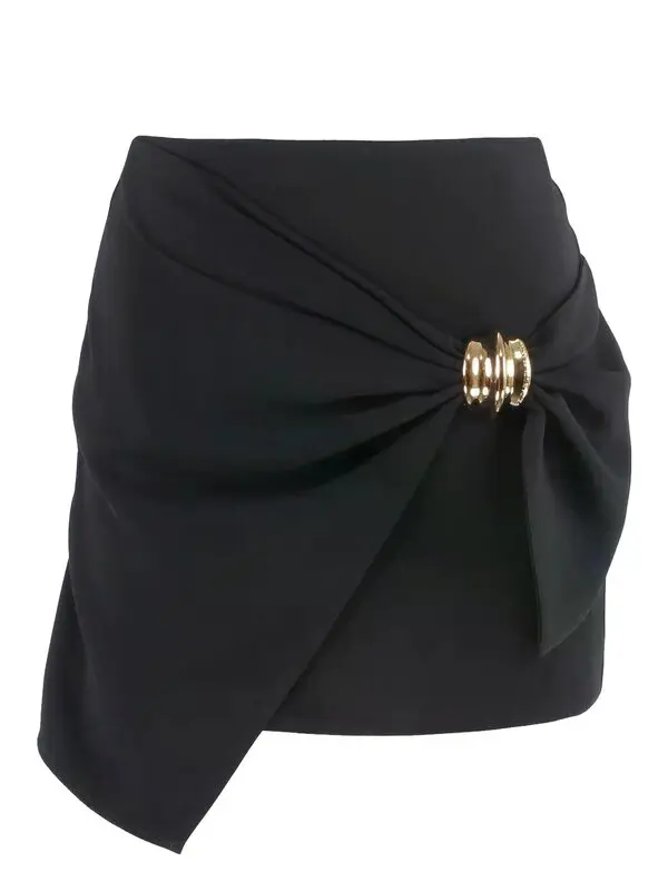 Elisabetta Franchi Macro-bow Mini Skirt - Black