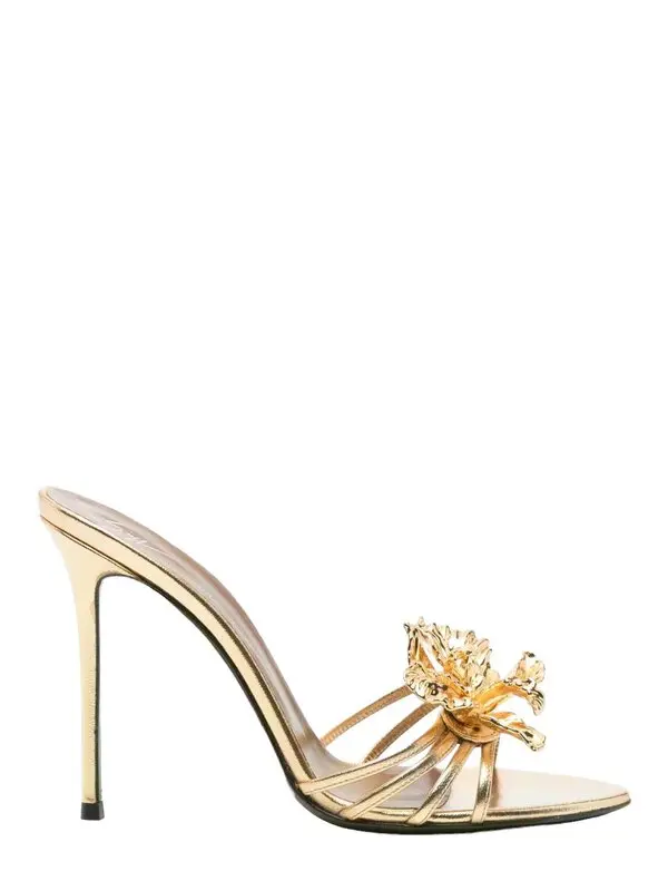 GIUSEPPE ZANOTTI 105mm Orchid Mule Sandals - Gold