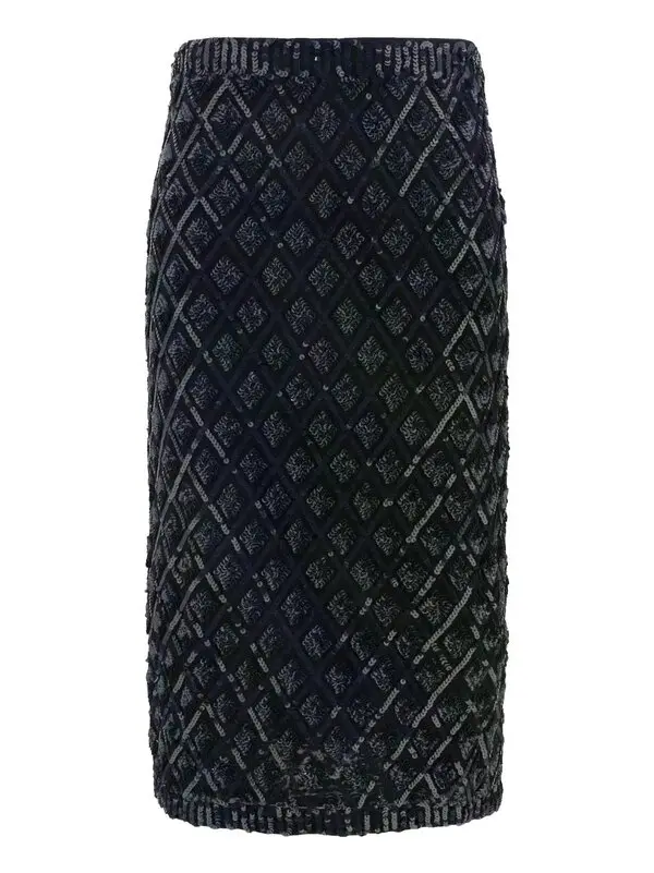 P.a.r.o.s.h Sequinned Midi Skirt - Blue
