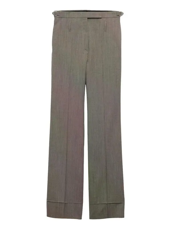 Prada Belted Trousers - Neutrals