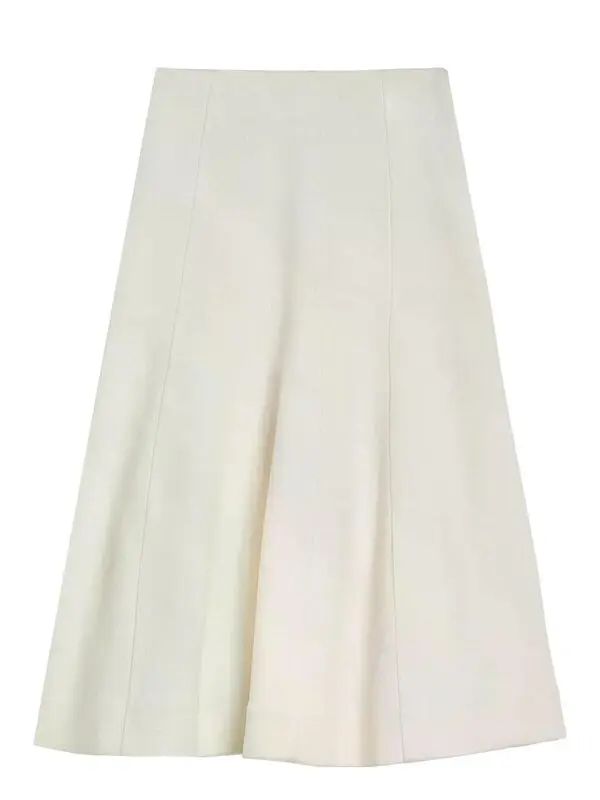JIL SANDER Panelled Flared Midi Skirt - White