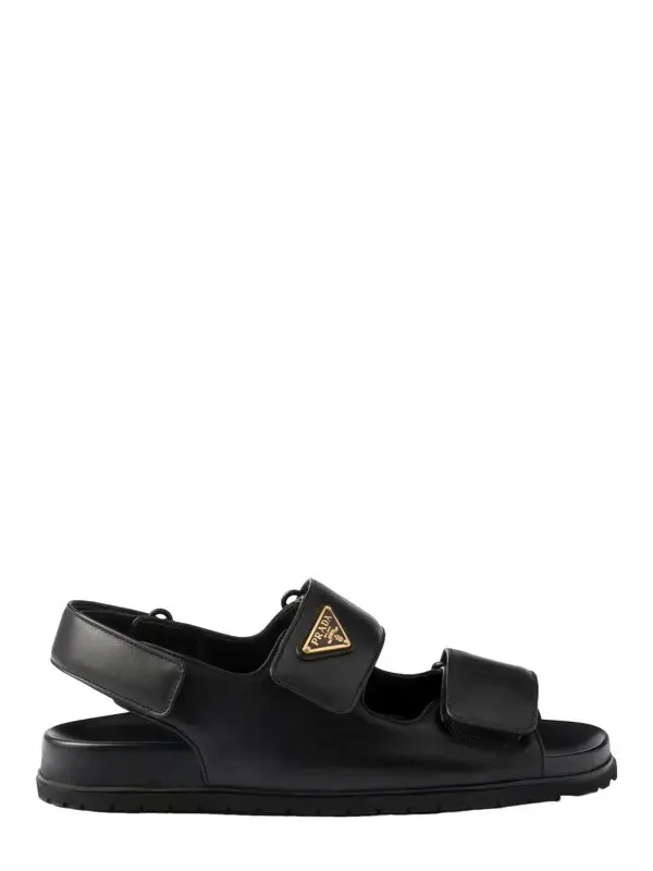 Prada Leather Sandals - Black