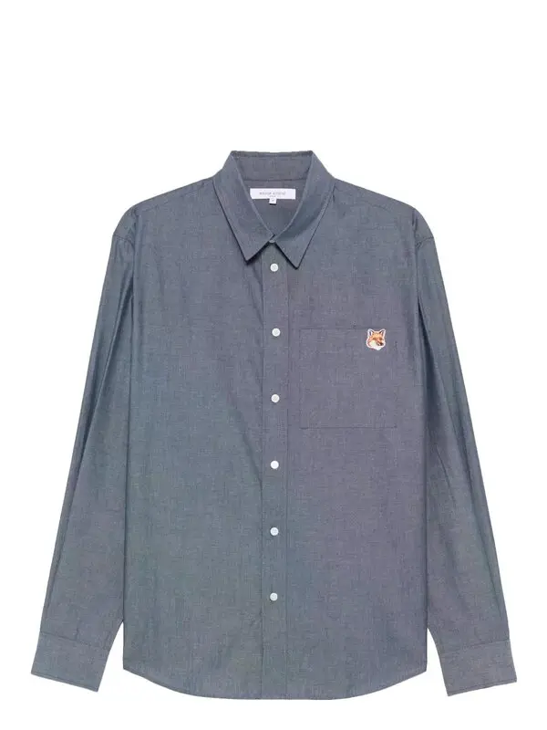 Maison Kitsuné Fox Head Shirt - Blue