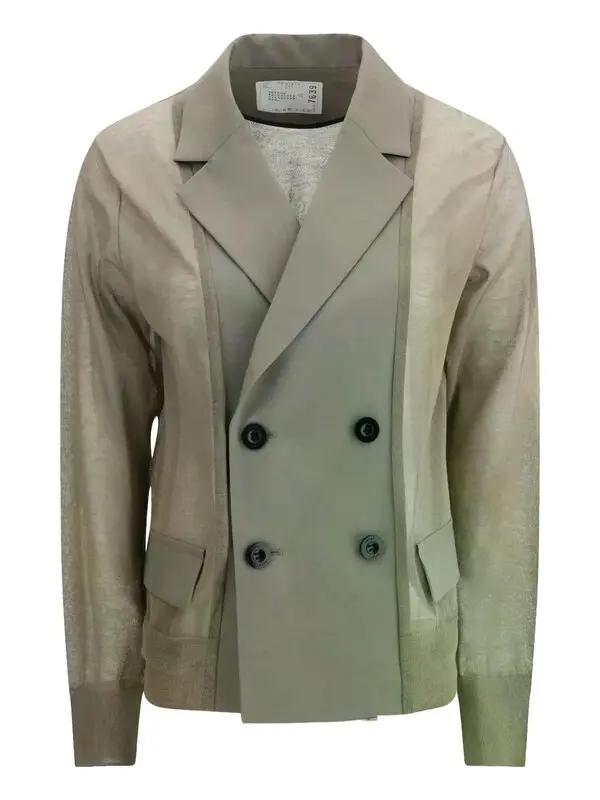 Sacai Double-breasted Blazer - Neutrals