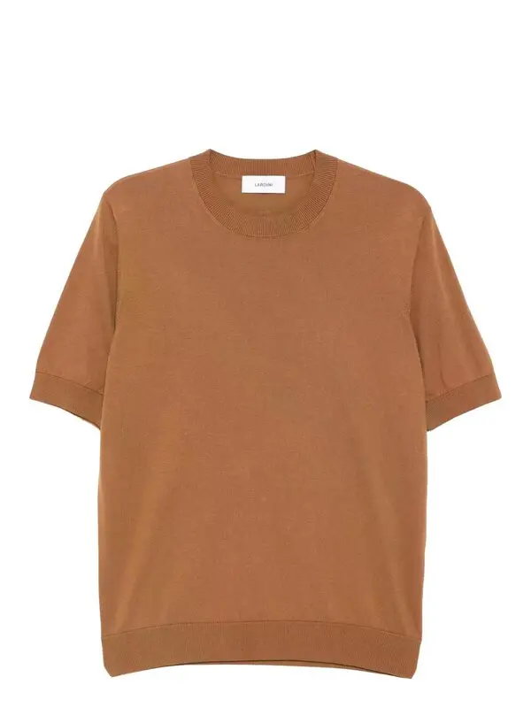 LARDINI Cotton T-shirt - Brown