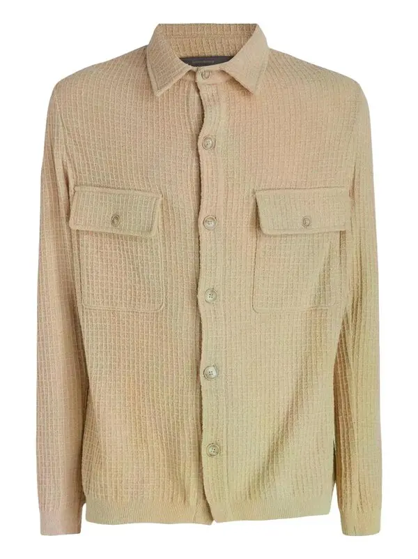 SUN HOUSE Waffle Shirt - Neutrals