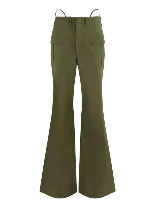 R13 Flared Trousers - Green