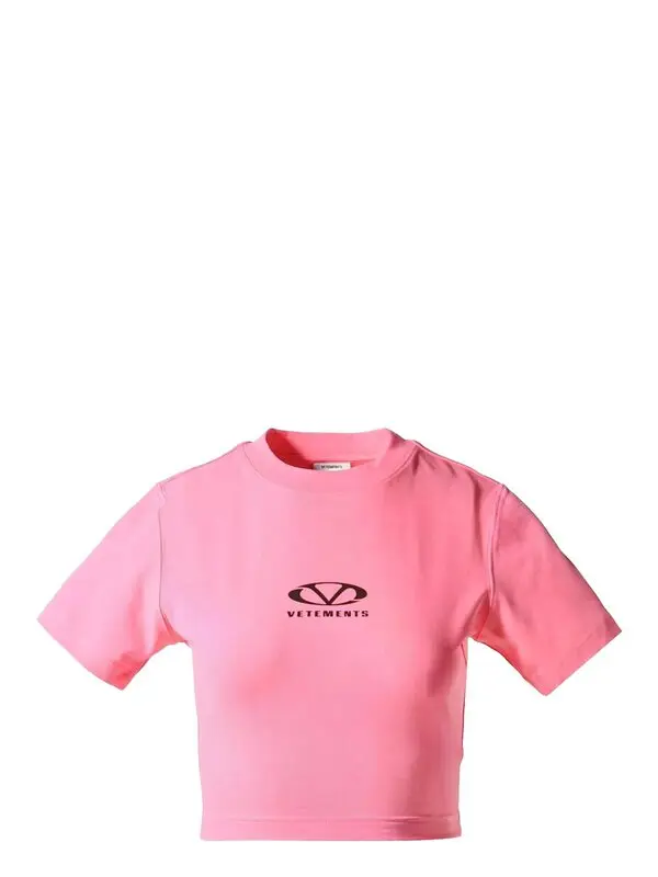 Vetements Logo Cotton T-shirt - Pink