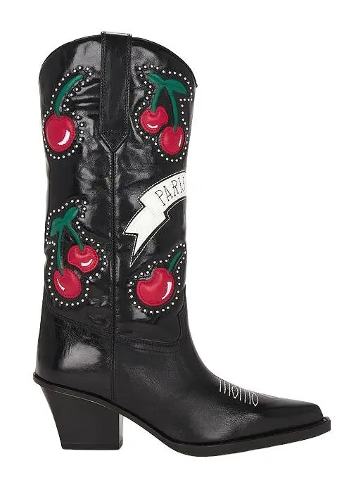 Paris Texas Cherry Blossom Boot 60 - Black