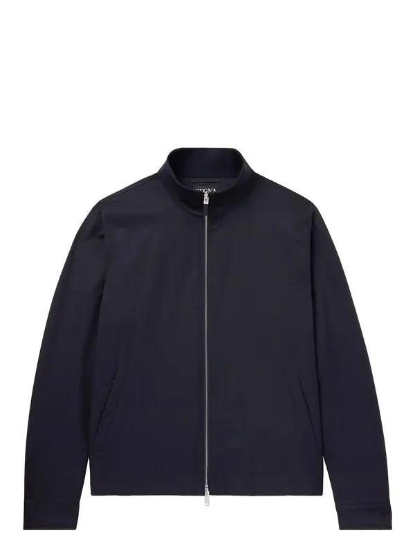 Zegna 3l Twill Blouson Jacket - Blue
