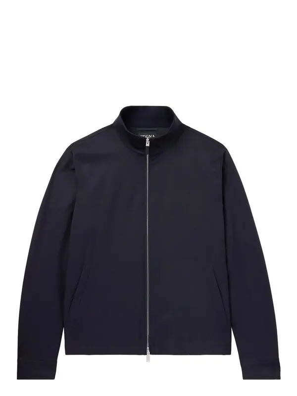 Zegna 3l Twill Blouson Jacket - Blue