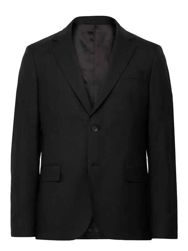 Mr P. Slim-fit Wool Suit Jacket - Black