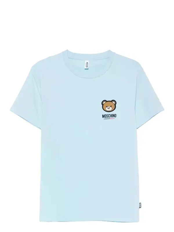Moschino Logo-appliqué T-shirt - Blue