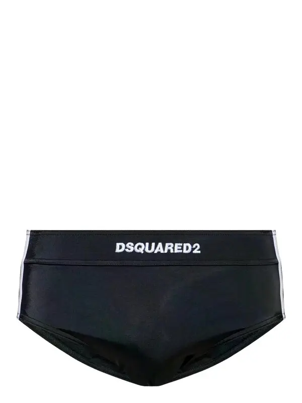 Dsquared2 Logo-embroidered Swim Trunks - Black