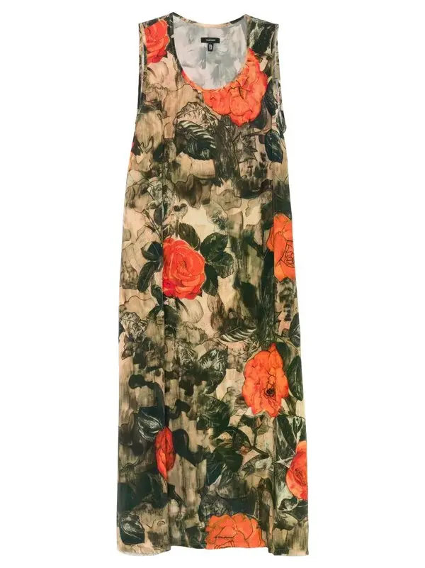 R13 Floral-print Midi Dress - Green
