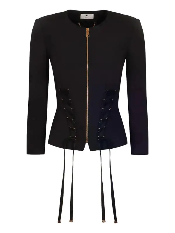 Elisabetta Franchi Crêpe Jacket - Black