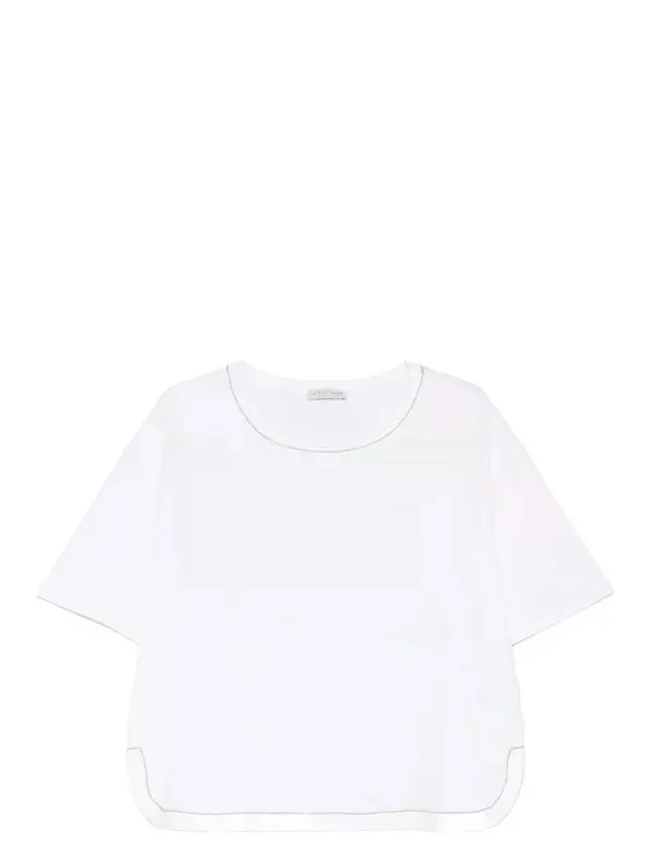 LE TRICOT PERUGIA Bead-embellished T-shirt - White