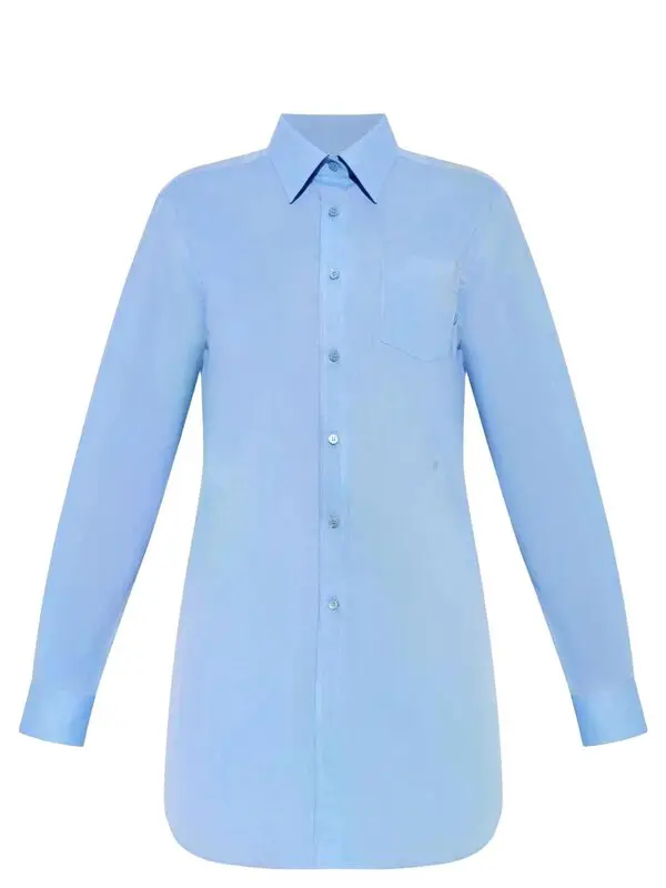 Moschino Embroidered Shirt Dress - Blue