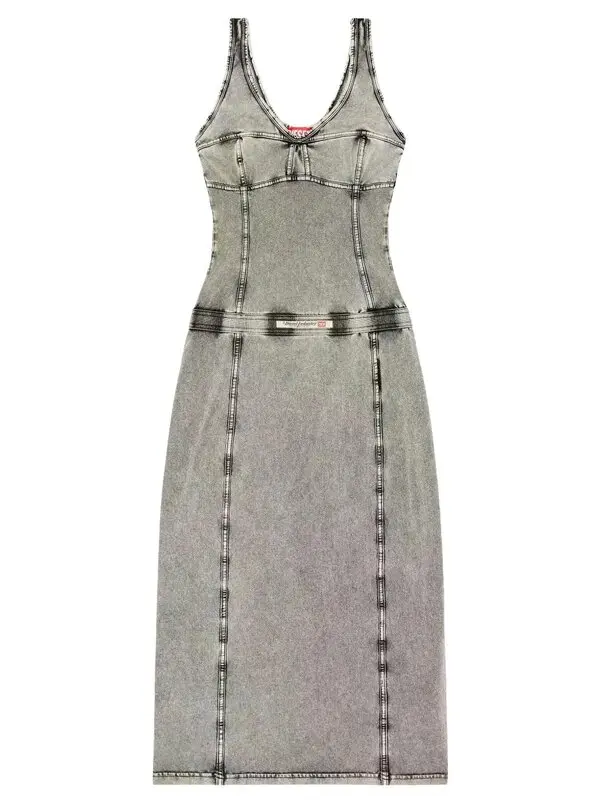 Diesel D-inny Denim Midi Dress - Grey