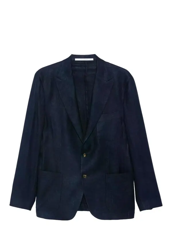 Eleventy Interlock-twill Blazer - Blue