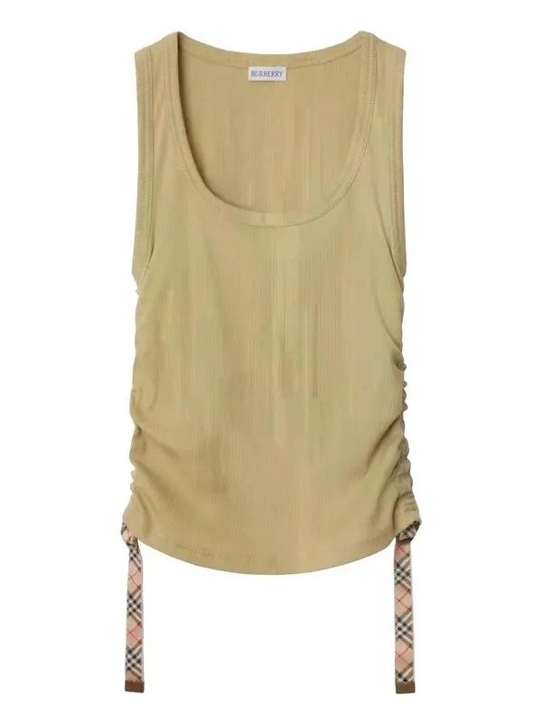 Burberry Check-trim Tank Top - Neutrals