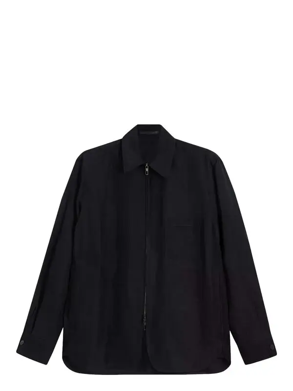 Giorgio Armani Zip-up Shirt - Black