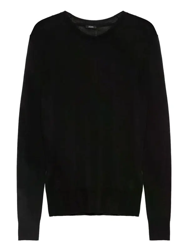 JOSEPH Crew-neck Top - Black