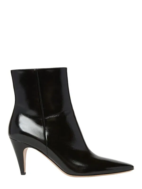 GIANVITO ROSSI Amelia Patent Leather Booties - Black