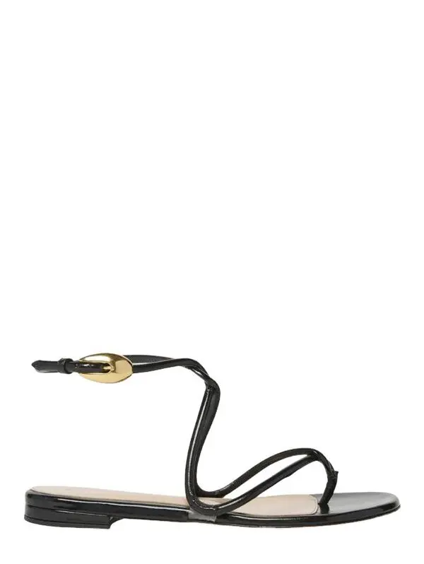 GIANVITO ROSSI Napa Leather Twisted-strap Sandals - Black