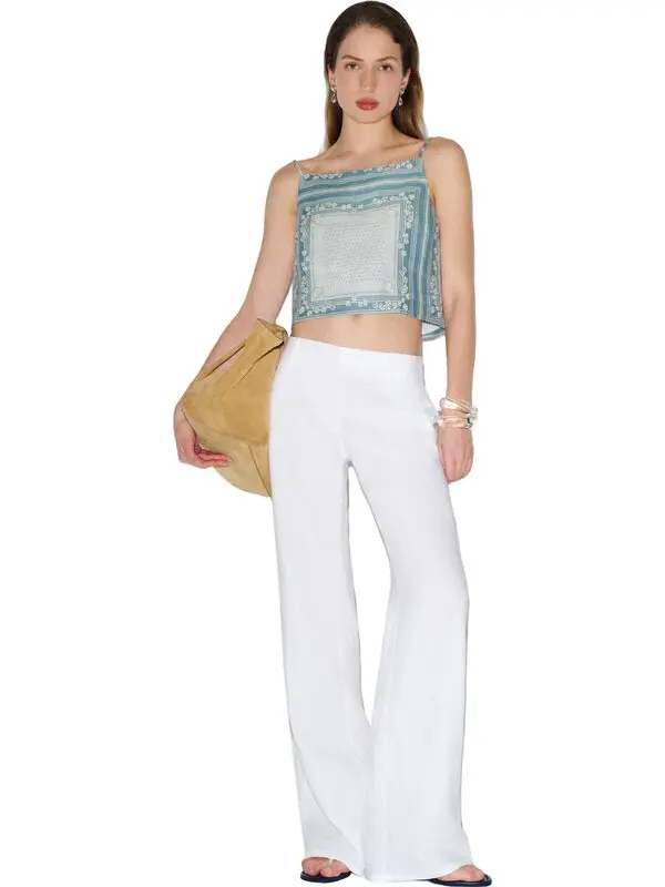 REFORMATION Kerri Linen Top - Blue