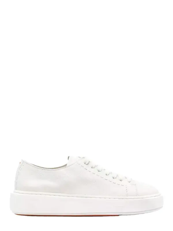 Santoni Leather Sneakers - White