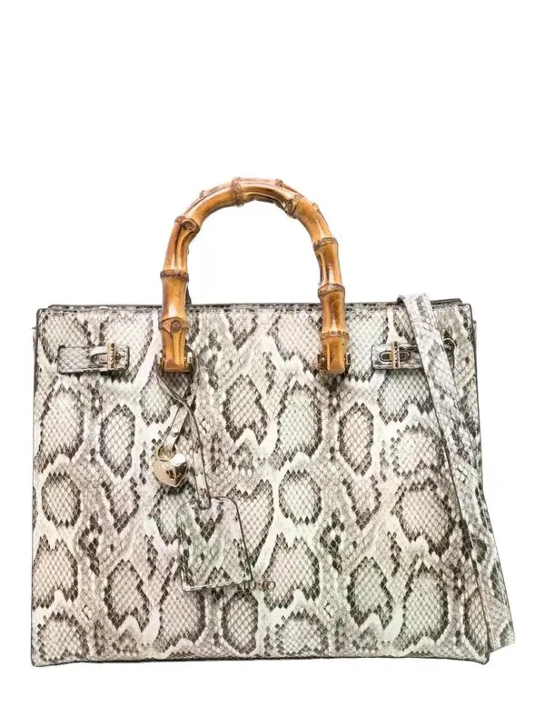 Liu Jo Snakeskin-printed Tote Bag - Neutrals