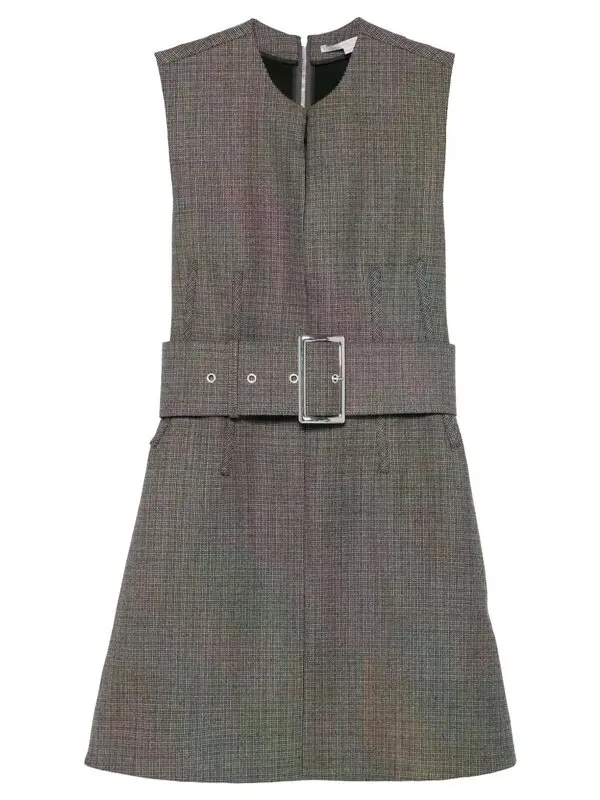 Stella McCartney Houndstooth Mini Dress - Grey